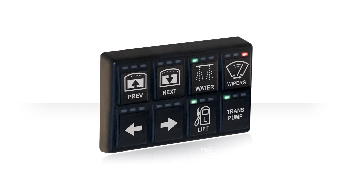 MOTEC 8 BUTTON CAN KEYPAD (2x4 HORIZONTAL)